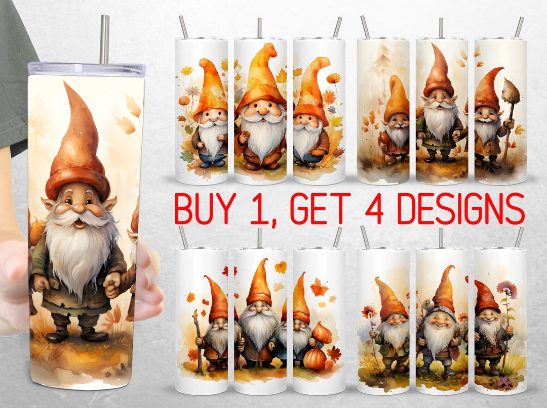 Cute Fall Gnomes Tumbler Wrap Bundle Autumn Mushroom Gnomes - Etsy