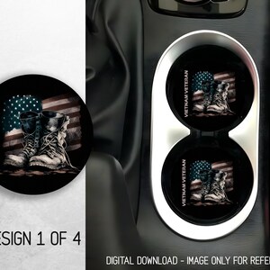 Vietnam Veteran Coasters PNG Army Military Car Coaster Sublimation ...