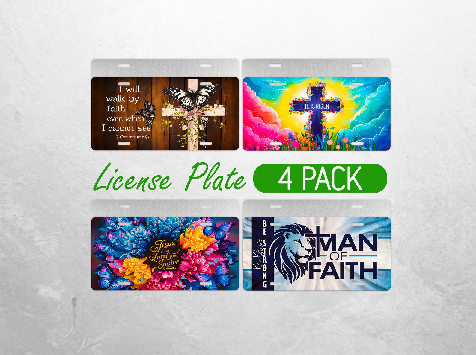 Faith Christian License Plate PNG Bible Verse License Plate Design ...