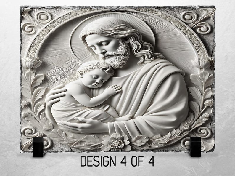 3D Jesus With Baby Slate PNG Christian Bible Slate File Bundle ...