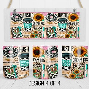 Boss Mode Mug Wrap PNG Bundle Business Owner 15oz Mug Wrap Woman ...