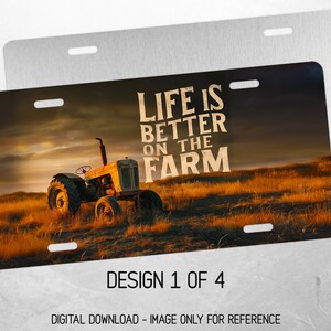 Life is Better on the Farm License Plate PNG Tractor Farm Life License ...