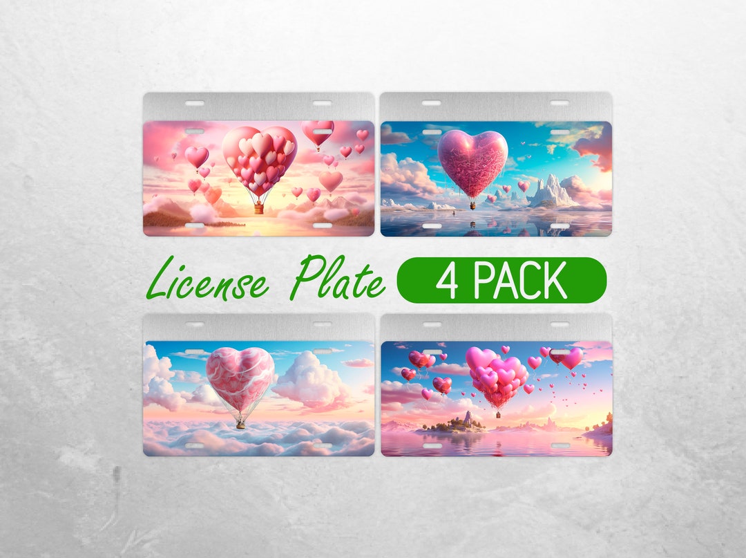 Valentine's Day License Plate PNG Love Heart Valentine License Plate ...