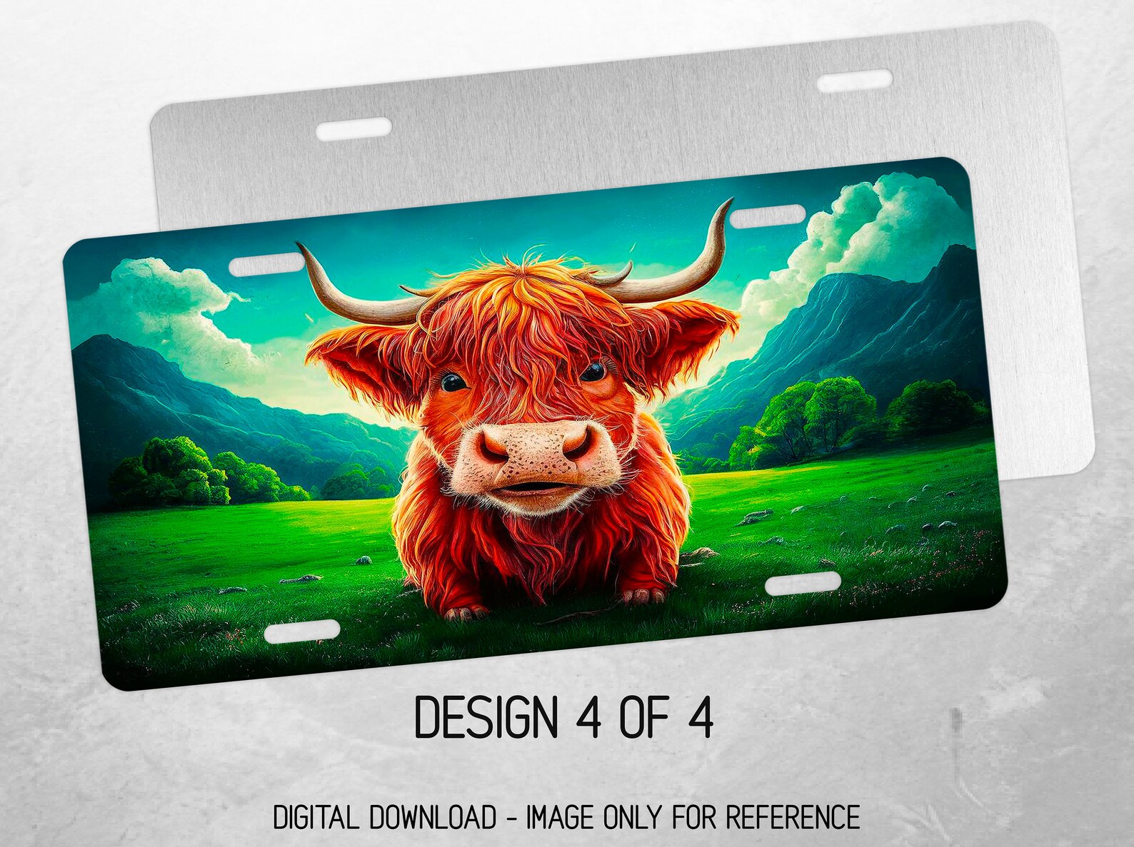 Highland Cow Sarcastic License Plate PNG Funny Quote License Plate ...
