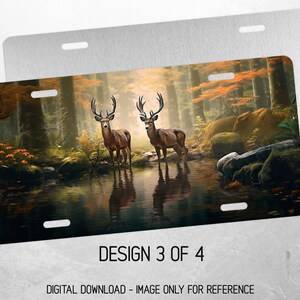 Lake Deer License Plate PNG Buck Hunting License Plate Design Camo ...