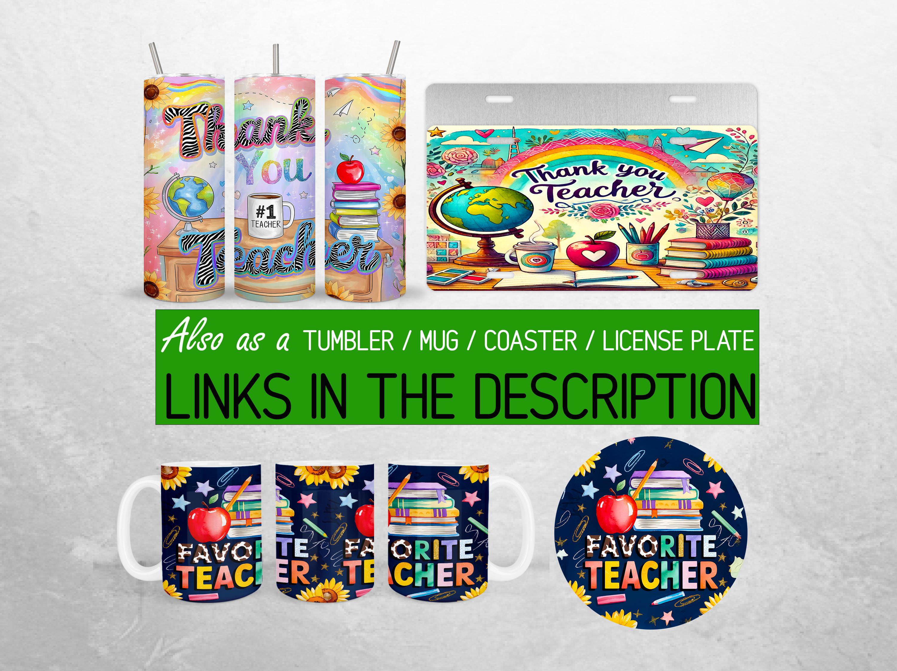 School Teacher License Plate PNG Bundle Favorite Teacher Appreciation ...