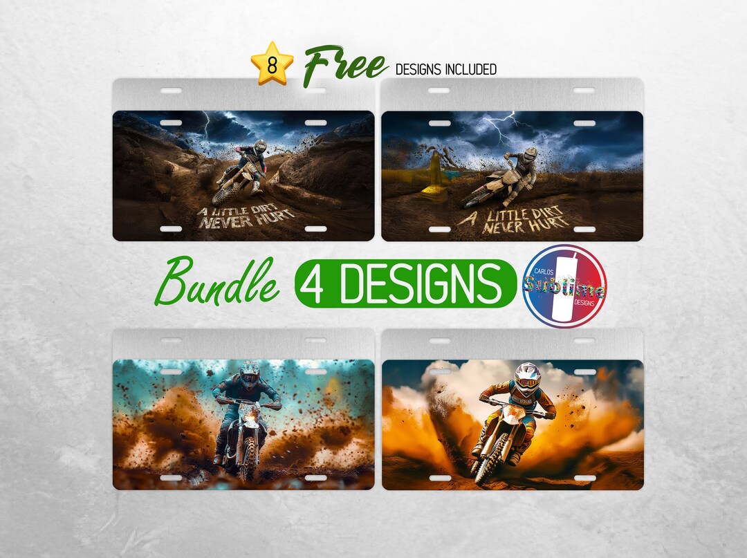 Motocross Dirt Bike License Plate PNG Little Dirt Never Hurt License ...