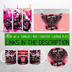 Pink Motorcycle Car Coaster PNG Women Classic Motorcycle Car Coaster ...