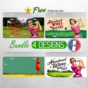 Abandoned Wives Golf Club License Plate PNG Women Golf License Plate ...