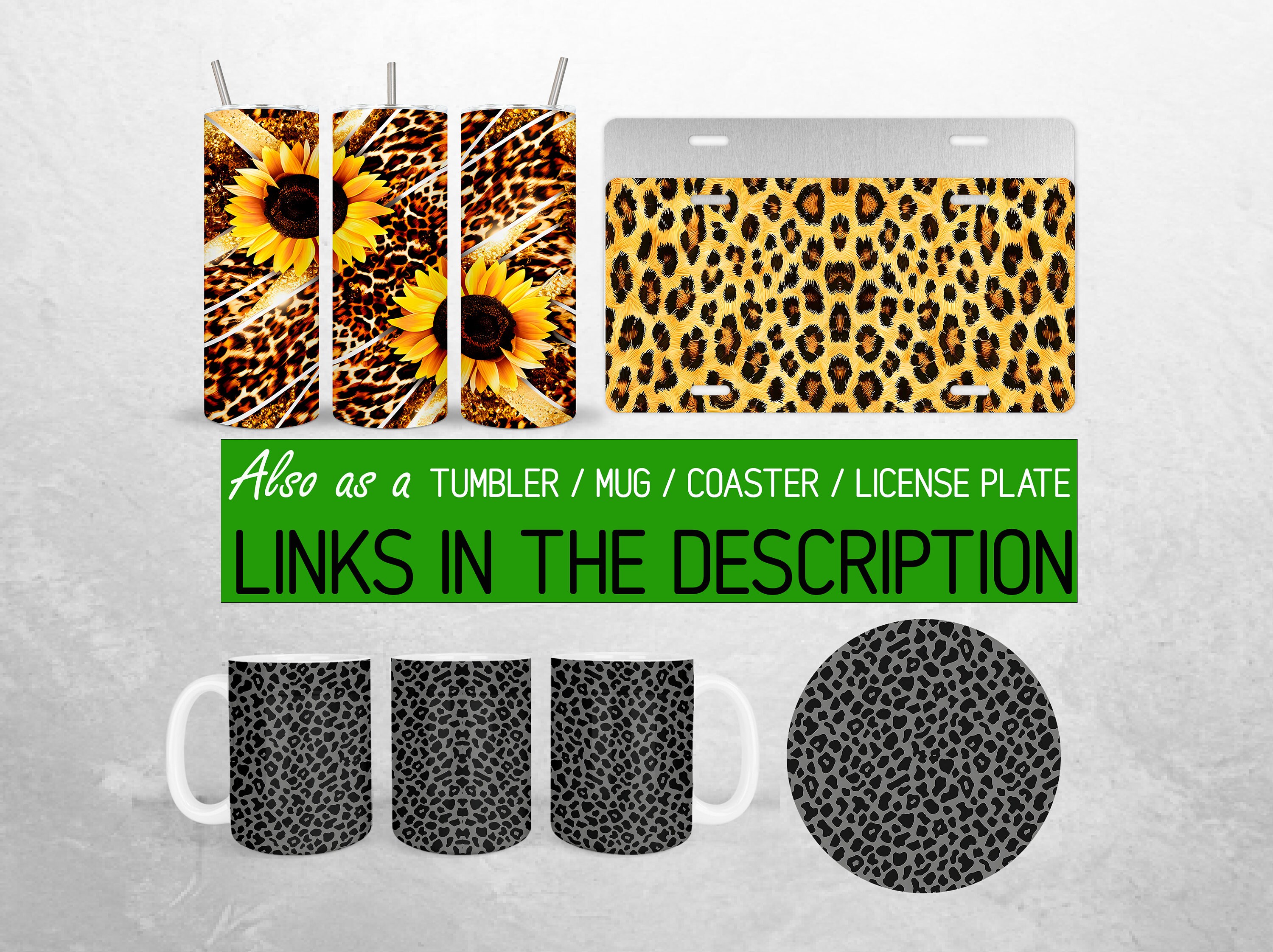 Leopard Print Car Coaster PNG Cheetah Print Car Coaster Sublimation ...