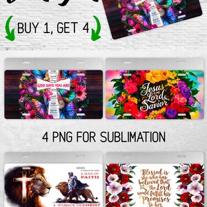 Faith Christian License Plate PNG Bible Verse License Plate Design ...