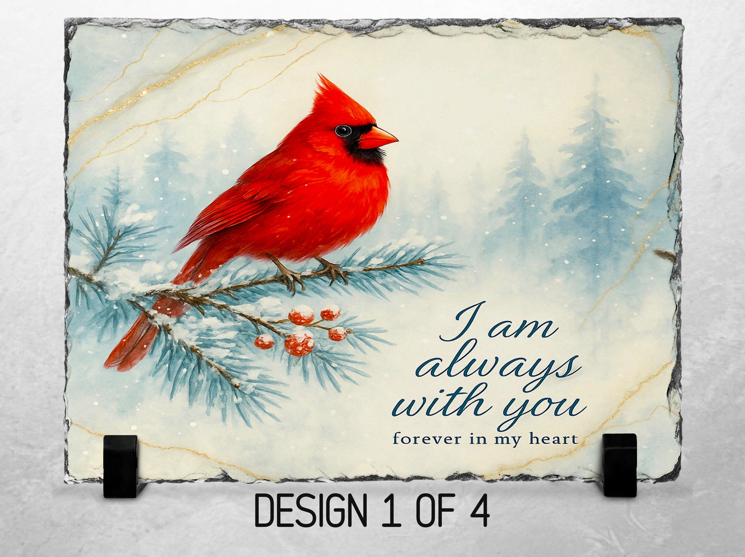 In Loving Memory Slate PNG Memorial Red Cardinal Slate File Bundle ...