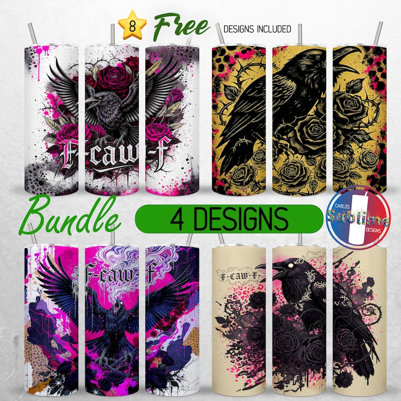 F Caw F Tumbler Wrap - Etsy
