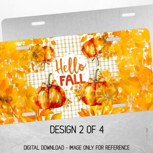 Pumpkins Fall License Plate PNG Pumpkin Season License Plate Design ...