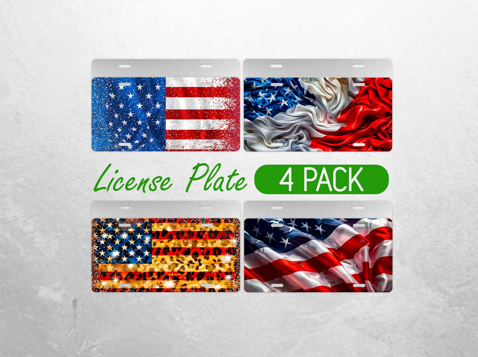 3D American Flag License Plate PNG USA Flag 4th of July License Plate ...