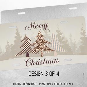 Christmas Tree License Plate PNG Bundle Merry Christmas License Plate ...