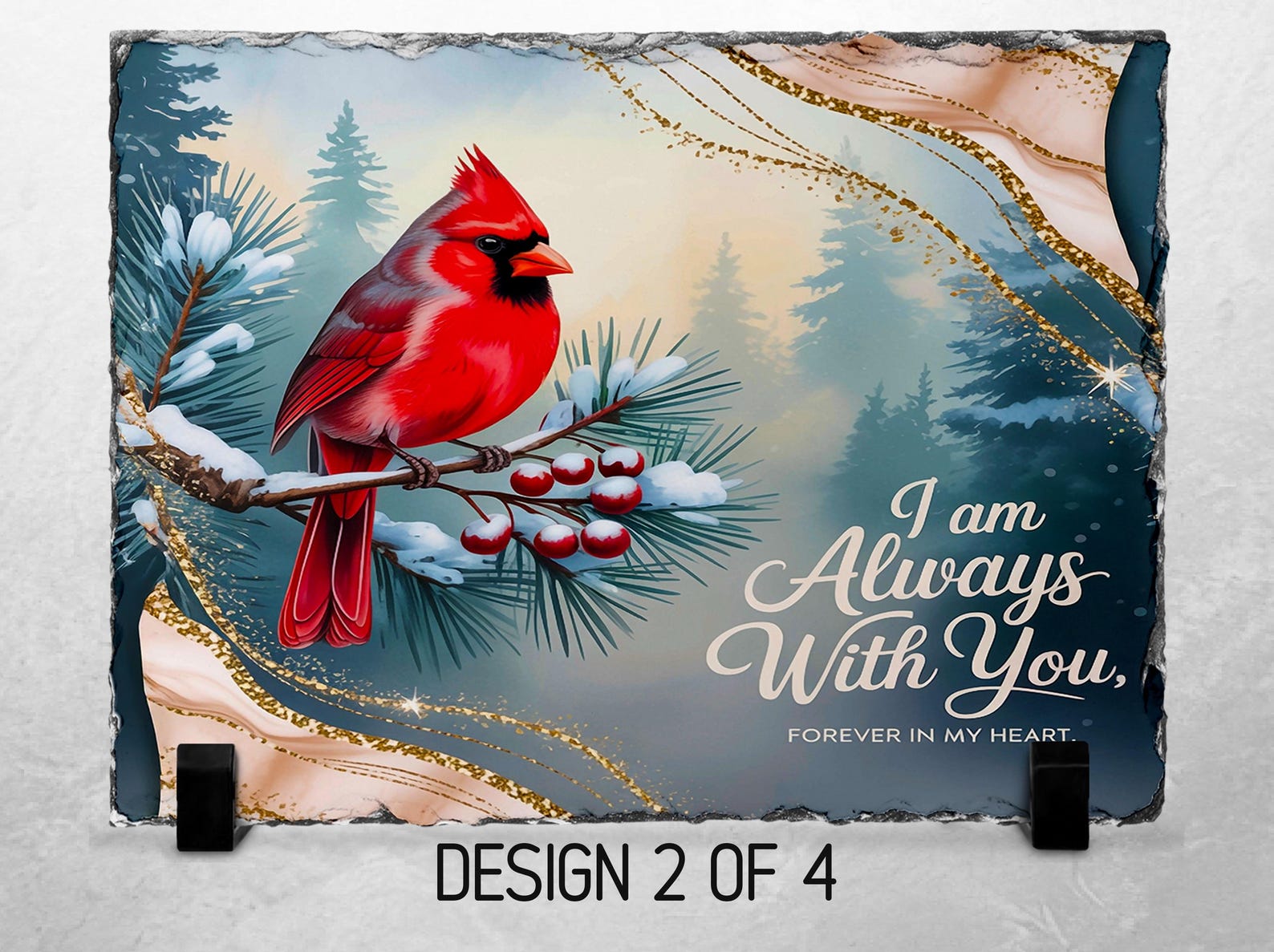 In Loving Memory Slate PNG Memorial Red Cardinal Slate File Bundle ...
