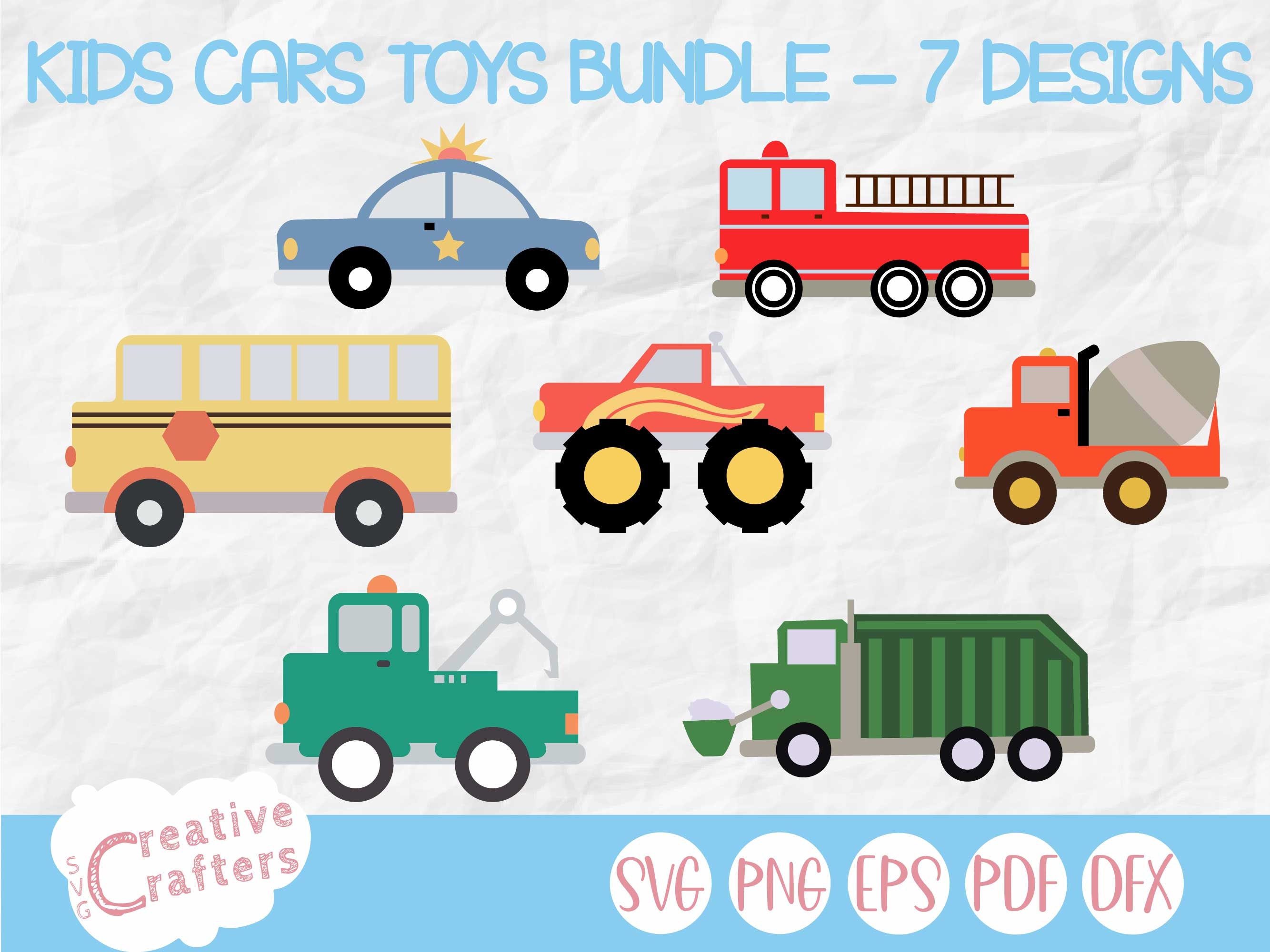 Kid Car Truck Bundle SVG Baby Boy SVG Monster Truck SVG | Etsy