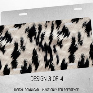 Cow Print License Plate PNG Cowhide Cow License Plate Design Cow ...