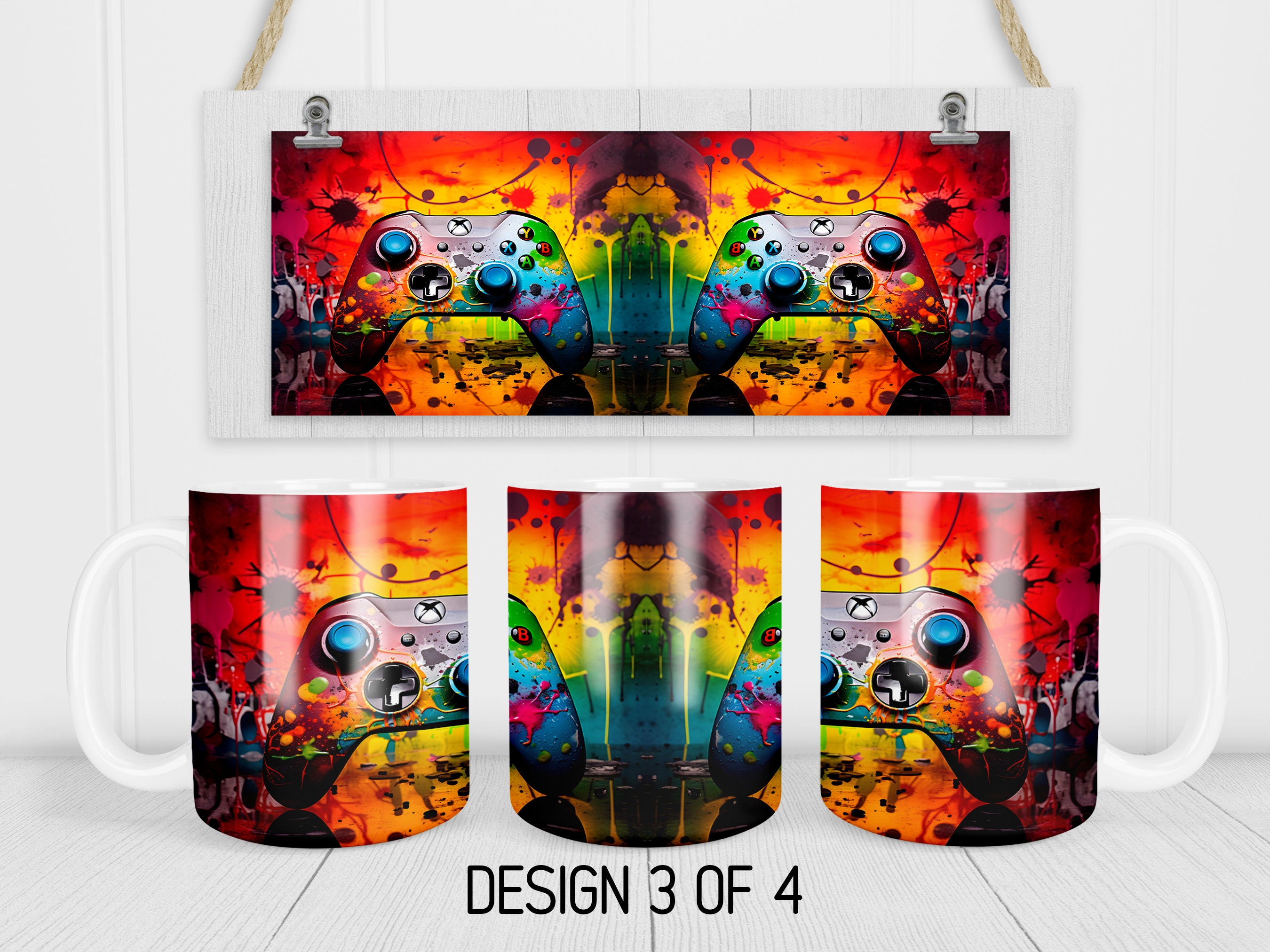 Gaming 11oz and 15oz Mug Sublimation Design Gamer Mug Wrap PNG Game ...