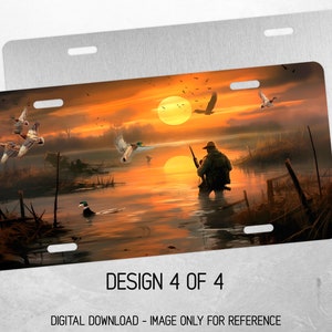 Duck Hunting License Plate PNG Mallard Duck License Plate Design Dog ...