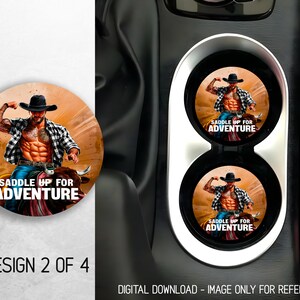 Western Car Coaster PNG Country Cowboy Car Coaster Sublimation Designs ...