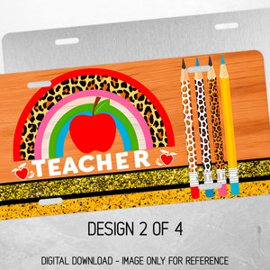 School Teacher License Plate PNG Personalized Teacher License Plate ...