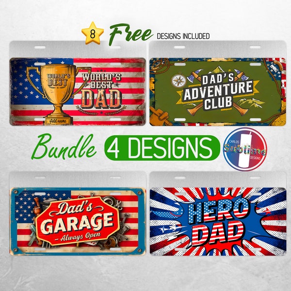 Fathers Day License Plate Png - Etsy