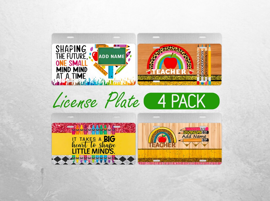 School Teacher License Plate PNG Personalized Teacher License Plate ...