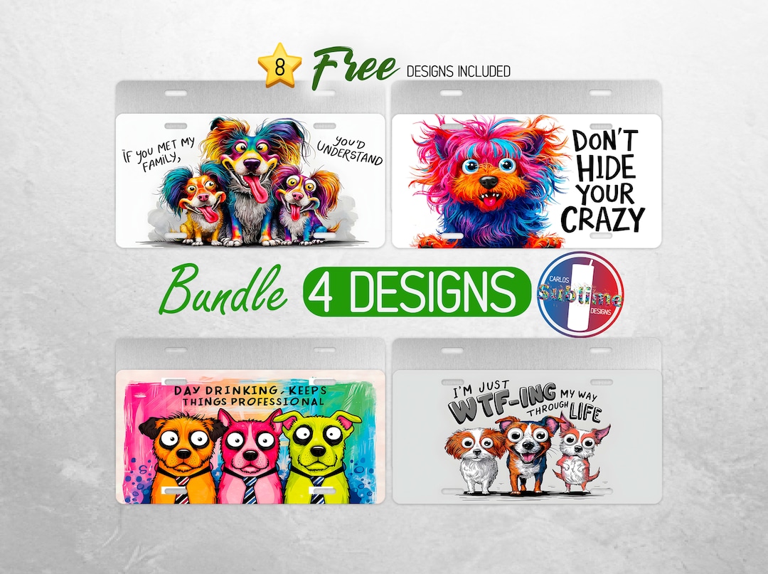 Dog Sarcastic License Plate PNG Funny Quote License Plate Design Fun ...