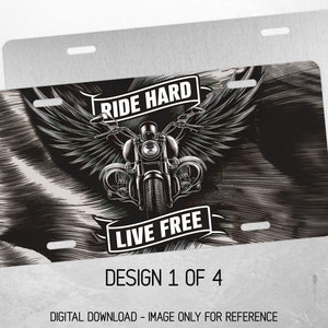 Vintage Motorcycle License Plate PNG Man Classic Motorcycle License ...