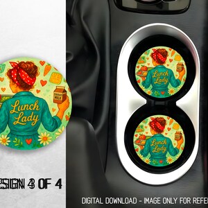 Lunch Lady Car Coaster PNG Bundle School Lunch Squad Car Coaster ...