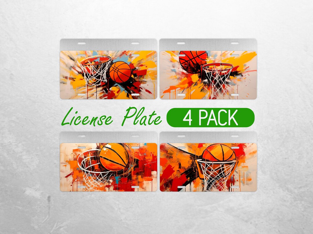 Basketball License Plate PNG Grafitti Sport License Plate Design ...
