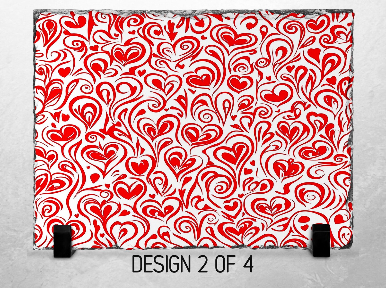 Red Valentines Day Hearts Slate PNG Valentine Hearts Slate File Bundle ...