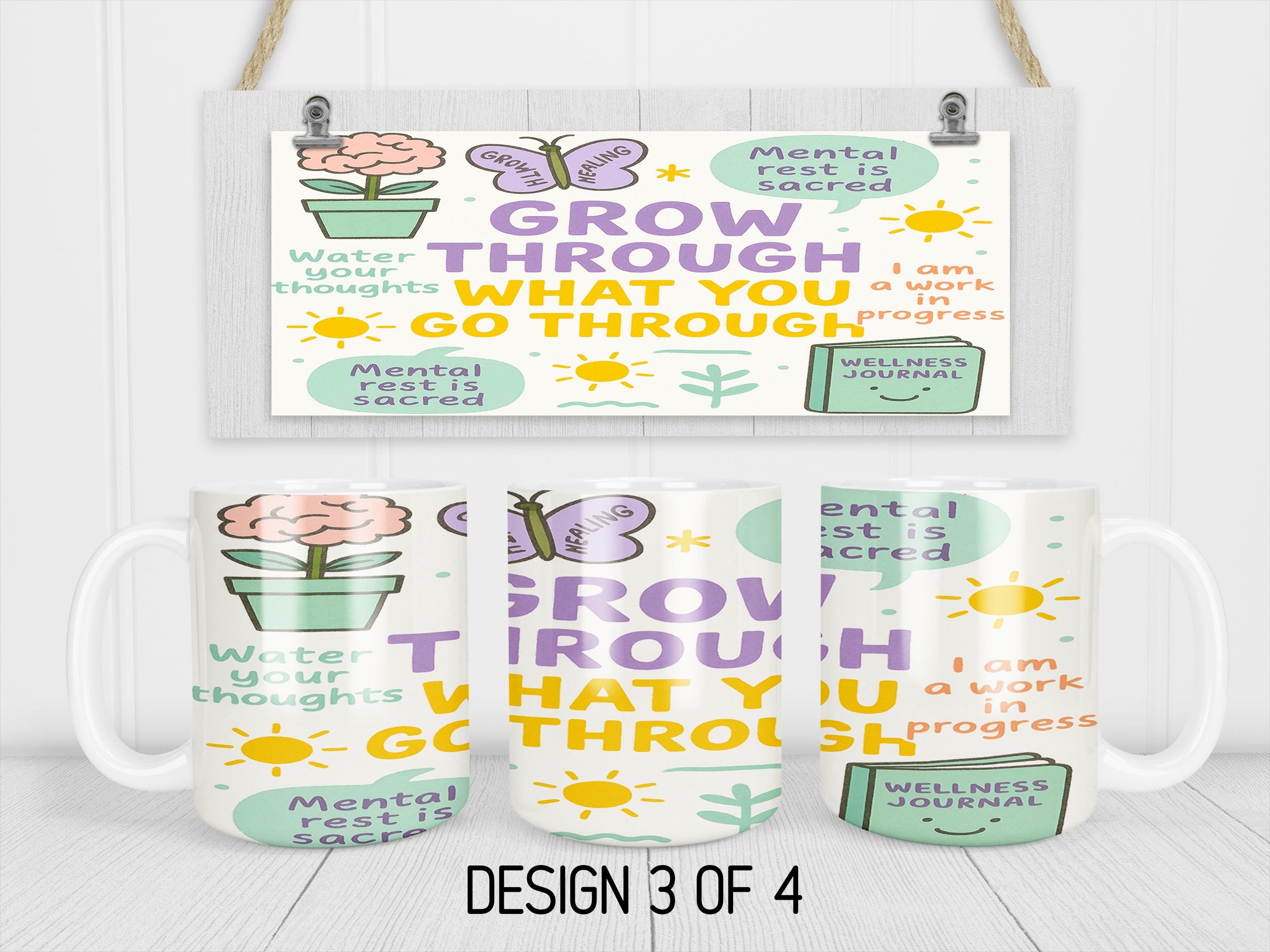 Self Love Mug Wrap Bundle Positive Affirmation Mug PNG Design ...