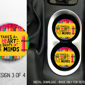 School Teacher Car Coaster PNG Personalized Teacher Car Coaster ...