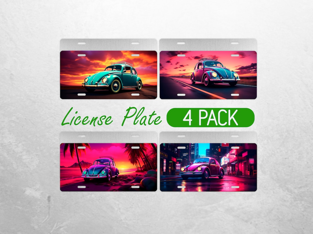 Beetle VW License Plate PNG Bundle Volkswagen Beetle License Plate ...