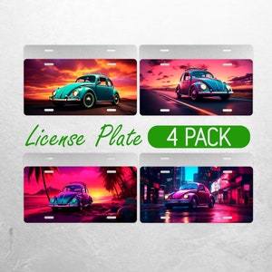 Beetle VW License Plate PNG Bundle Volkswagen Beetle License Plate ...