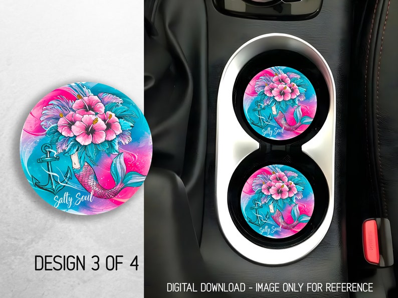 Mermaid Car Coaster PNG Mermaid Tails Underwater Car Coaster ...
