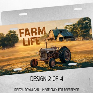 Life is Better on the Farm License Plate PNG Tractor Farm Life License ...
