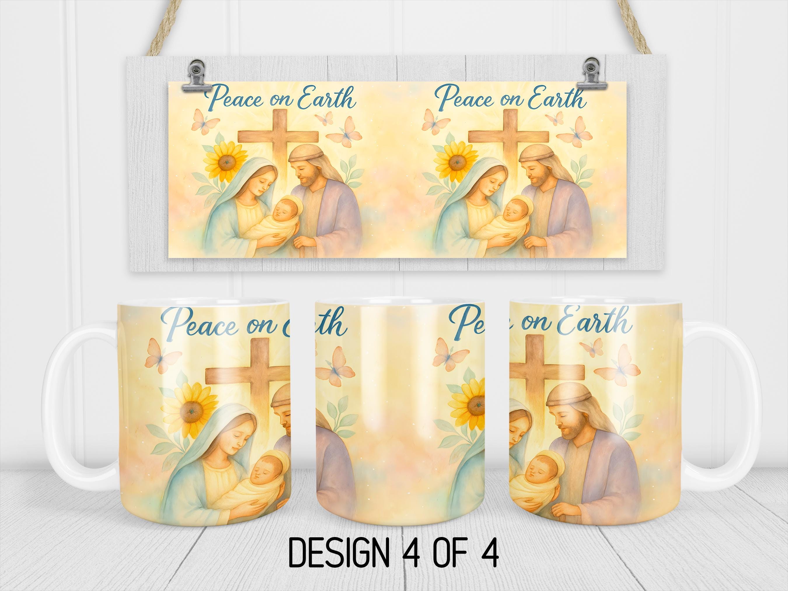 Nativity Scene Mug Wrap Bundle Christmas Christian Religious Mug PNG ...