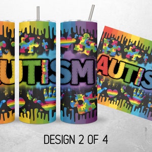 Autism Tumbler Wrap Bundle Autism Awareness 20oz Tumbler PNG Proud ...