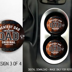 Best Dad Car Coaster PNG Men Beer Car Coaster Sublimation Designs ...