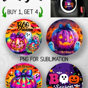 Boo Season Car Coaster PNG Bundle Pink Halloween Coaster Png ...