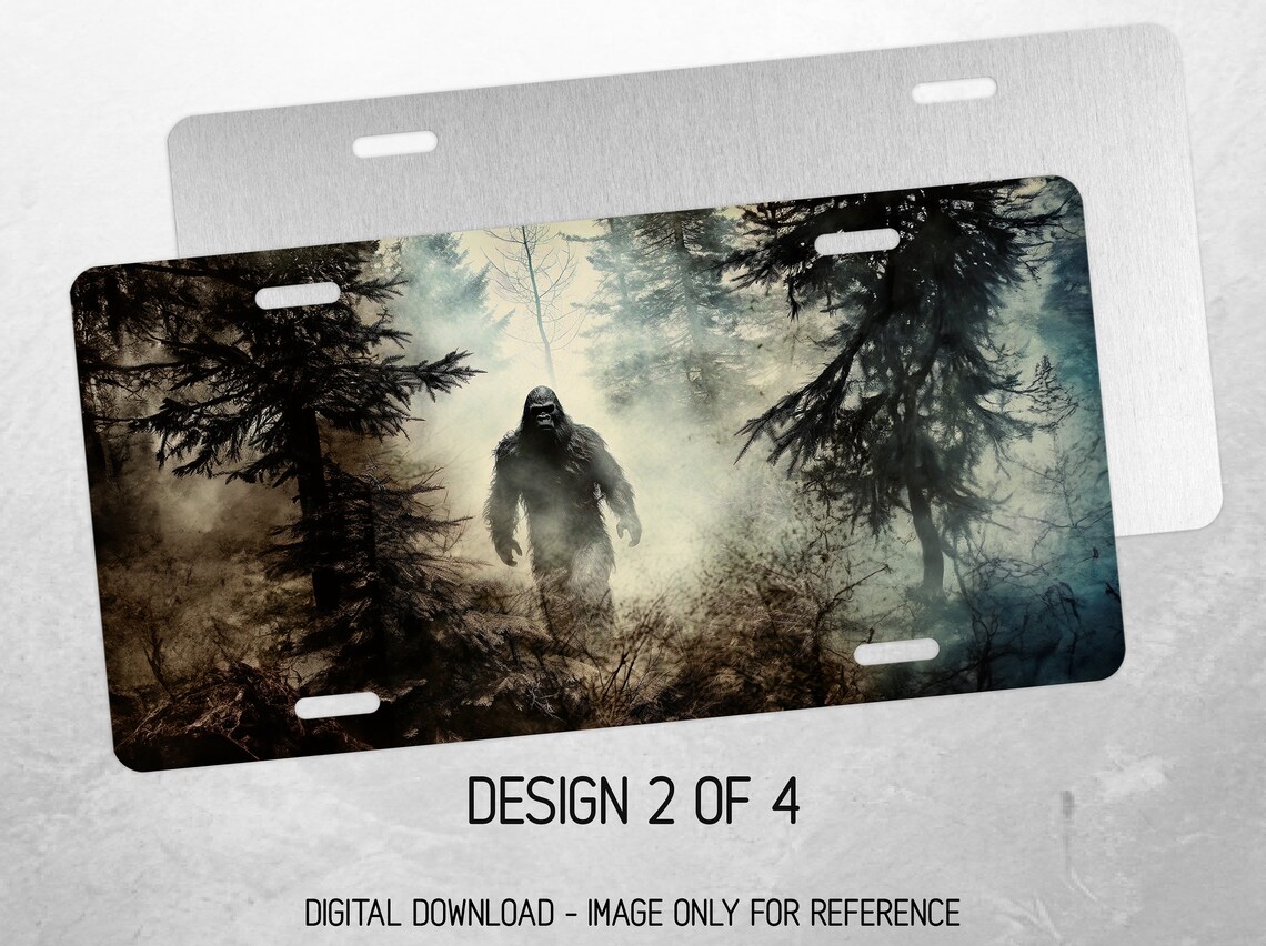 Bigfoot License Plate PNG Nature Sasquatch License Plate Design Wild ...
