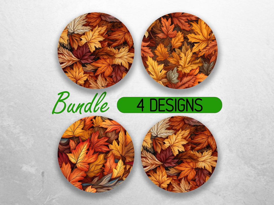 Fall Car Coaster PNG Fall Leaves Car Coaster Sublimation Designs Autumn ...