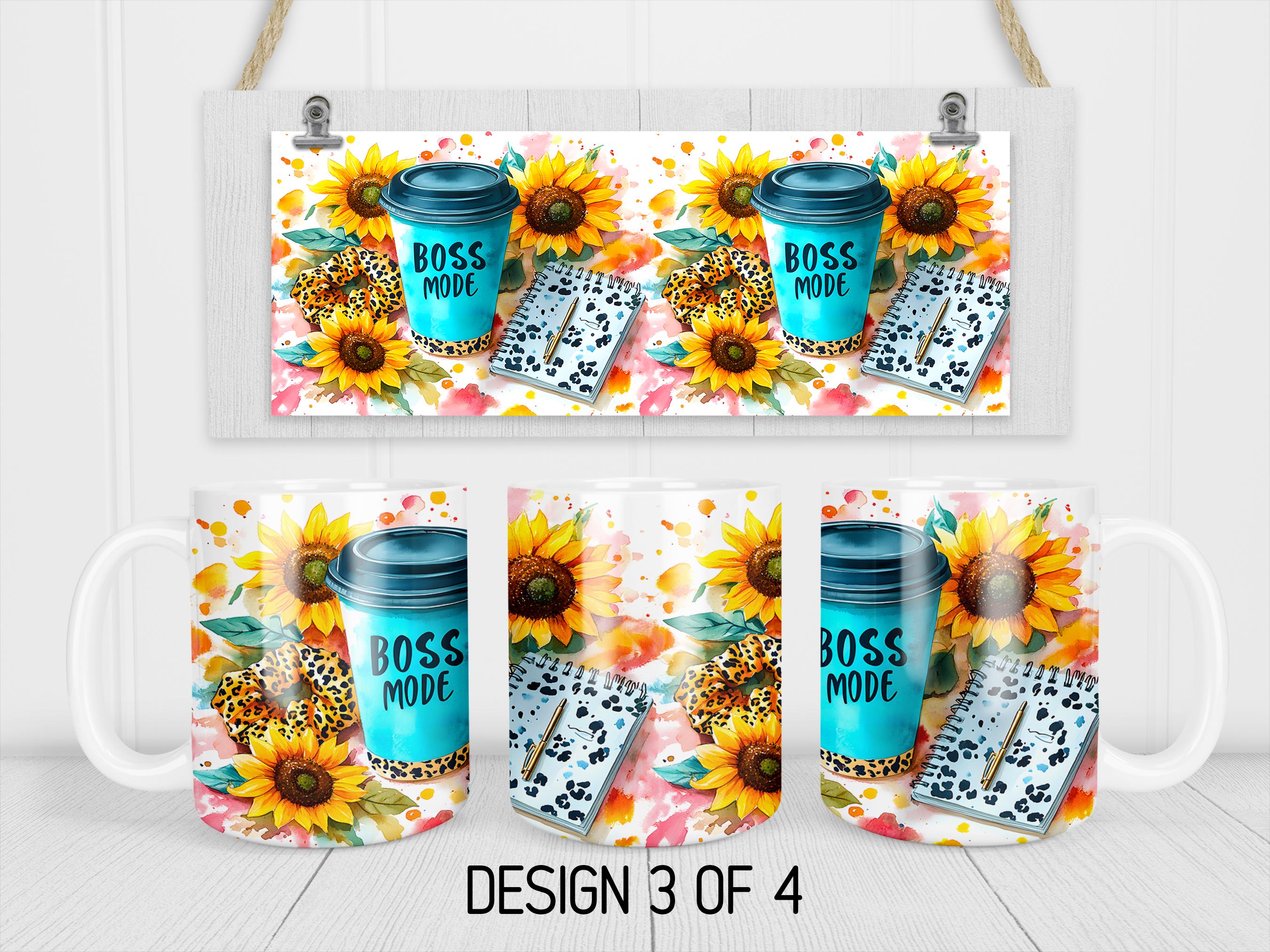 Boss Mode Mug Wrap PNG Bundle Business Owner 15oz Mug Wrap Woman ...