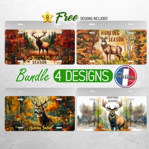 Camo Deer License Plate PNG Elk Hunting Season License Plate Design ...