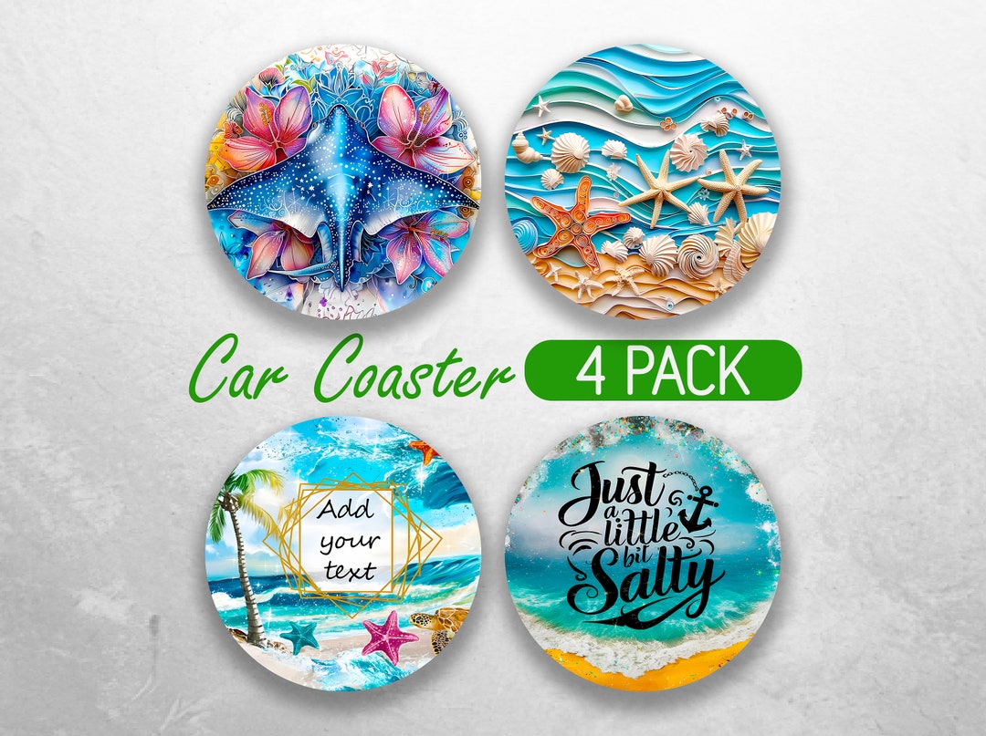 Summer Beach Car Coaster PNG Vacation Summer Car Coaster Sublimation ...