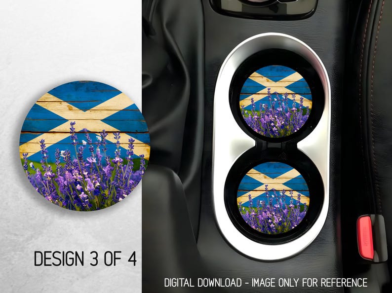 Scotland Car Coaster PNG Bundle Scotland Flag Car Coaster Sublimation ...